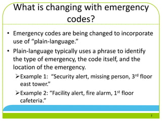 The new emergency codes what you should know | PPT