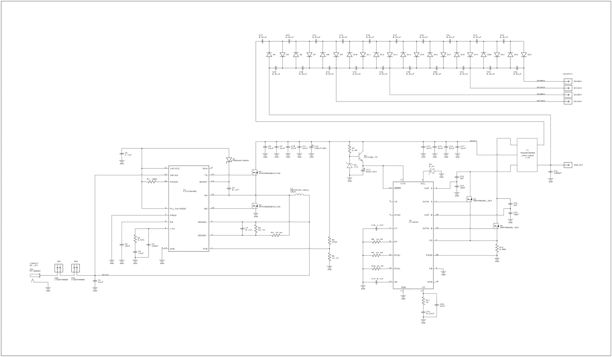 2-STAGE COCKCROFT-WALTON [SCHEMATIC] using LTspice | PDF