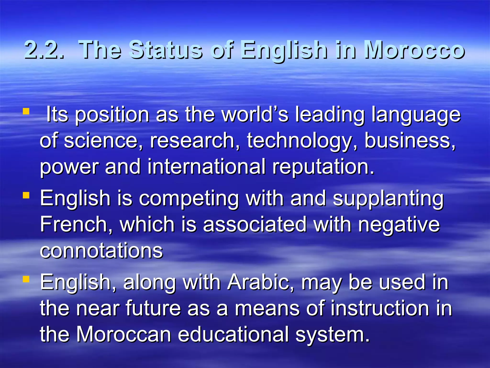 status-of-english-language | PPT