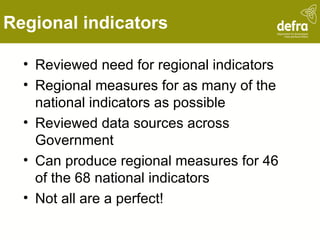 Stephen Hall: National Sustainable Development & Wellbeing Indicators | PPT