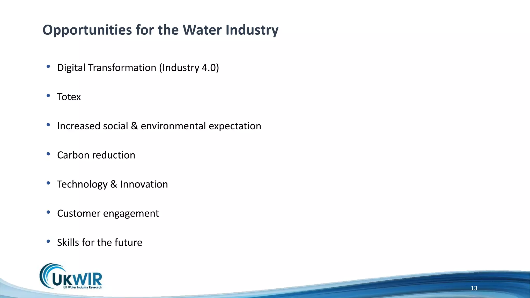 UK WATER INDUSTRY RESEARCH - THE BIG QUESTIONS FOR STRATEGY | PPTX