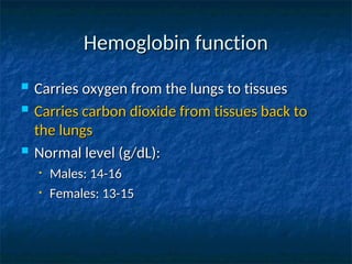 2-Structure and Function of Hemoglobin.ppt transporting oxygen from the ...