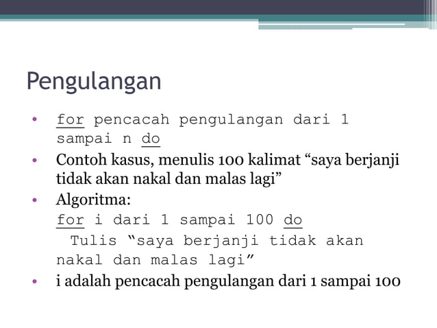2 struktur dasar algoritma dan notasi algoritmik pseudo-code | PPT