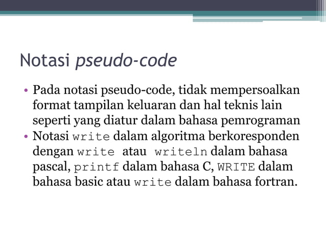 2 struktur dasar algoritma dan notasi algoritmik pseudo-code | PPT