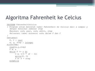 2 struktur dasar algoritma dan notasi algoritmik pseudo-code | PPT