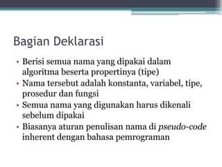 2 struktur dasar algoritma dan notasi algoritmik pseudo-code | PPT