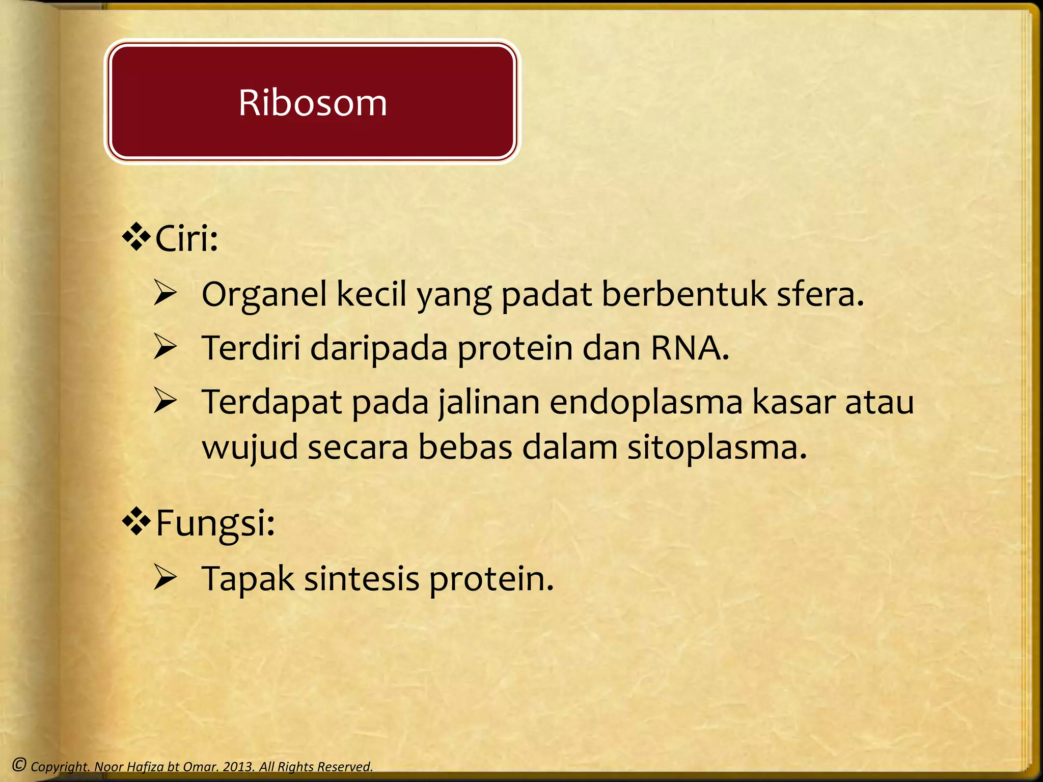 Bab 2 Struktur sel dan organisasi sel | PPTX