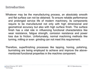 2.superfinishing process | PPTX
