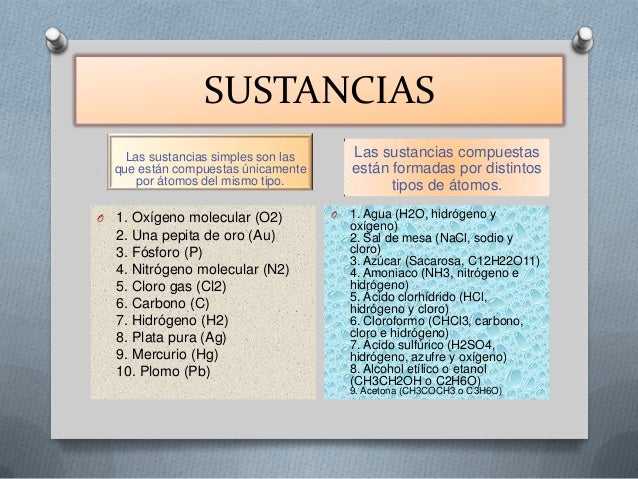 Sustancias Simples