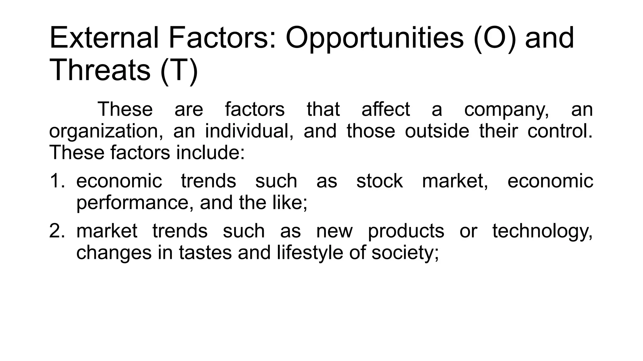Swot Analysis-External and internal analysis | PPTX