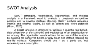 Swot Analysis-External and internal analysis | PPT