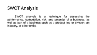 Swot Analysis-External and internal analysis | PPTX