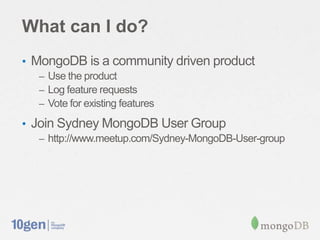 MongoDB Roadmap | PPT