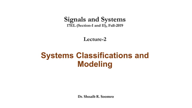 2- Systems Classifications and Modeling.pdf