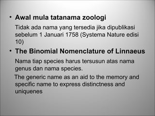 PPT tata nama Ilmiah (Binomial Nomenclature) | PPT