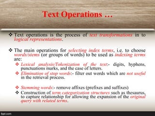Information retrieval chapter 2-Text Operations.ppt