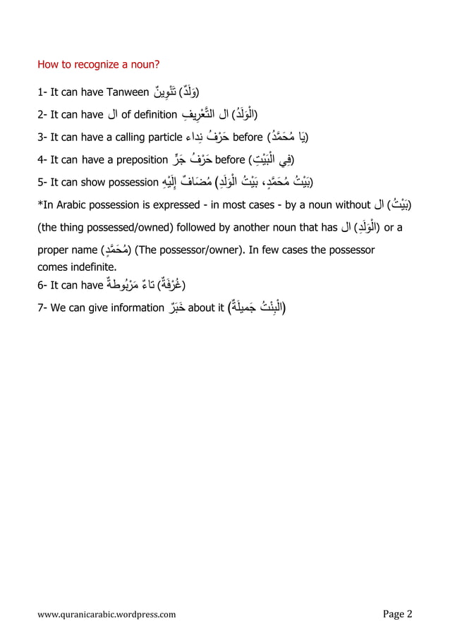 2 the-nouns-in-arabic | PDF