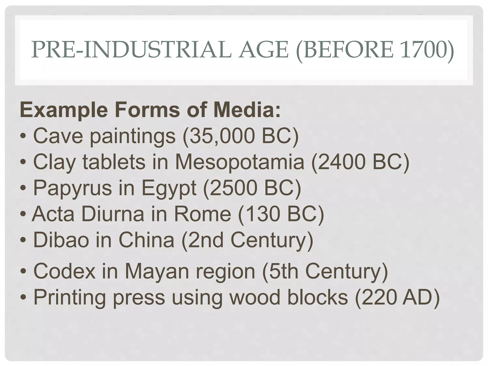 The Evolution of Traditional to New Media - Media and Information ...