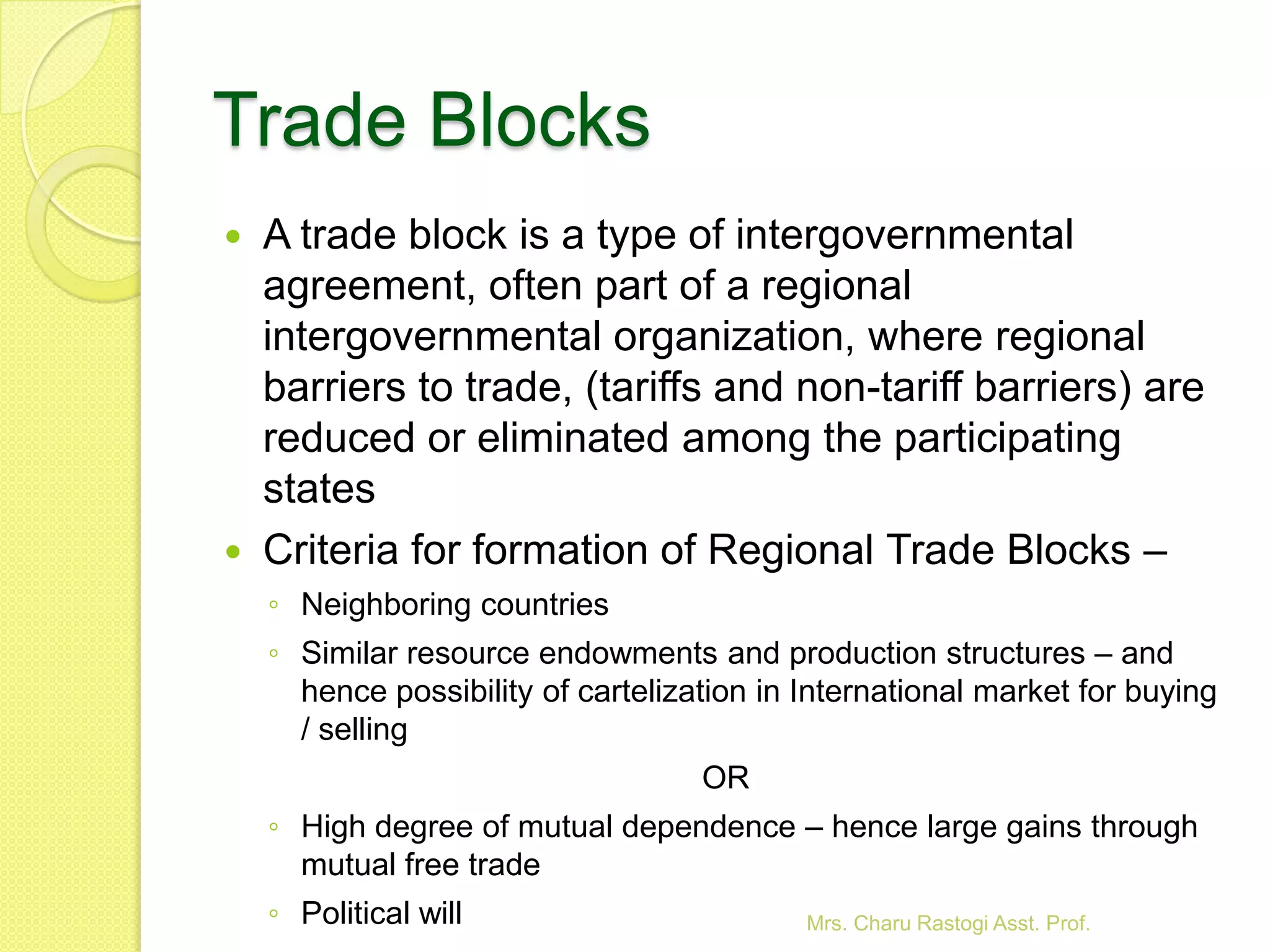 2. Theories of International Trade, Tariff and Non-tariff barriers and ...