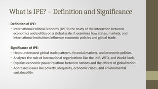theories of International political economy | PPTX