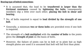 Theory of bolted connection, classification,Advantages and Dis ...