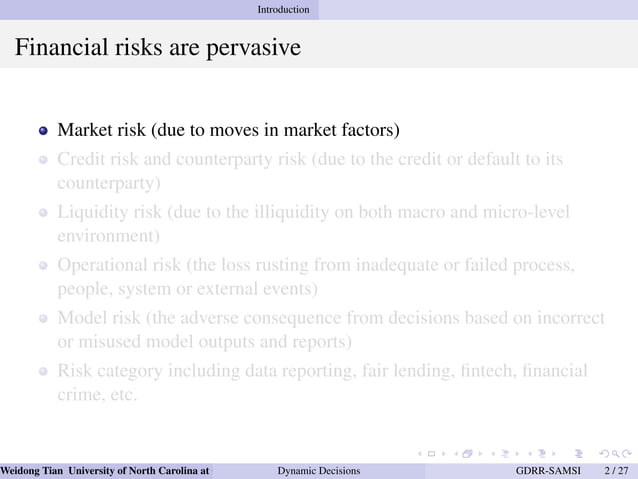 GDRR Opening Workshop - Dynamic Financial Decisions under Financial ...
