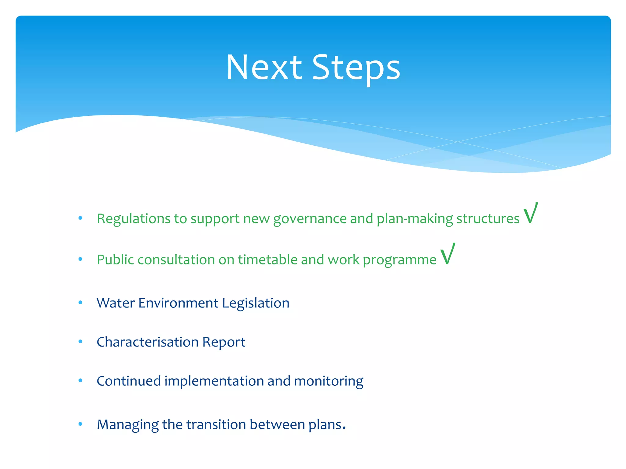 Regulations, timetable, challenges and key issues for Water Framework ...