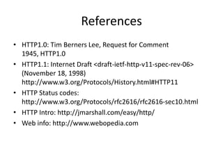 Web technologies: HTTP | PPT
