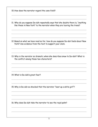 to da duh in memoriam worksheet | PDF