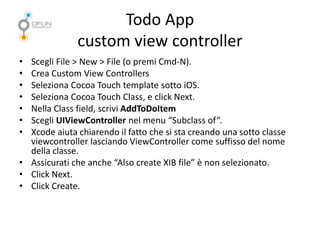 ios 8 - parte 2 - todo-app - ita | PPT