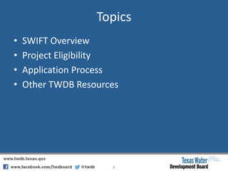 Digging into the SWIFT Application Process | PPTX | Water Services ...