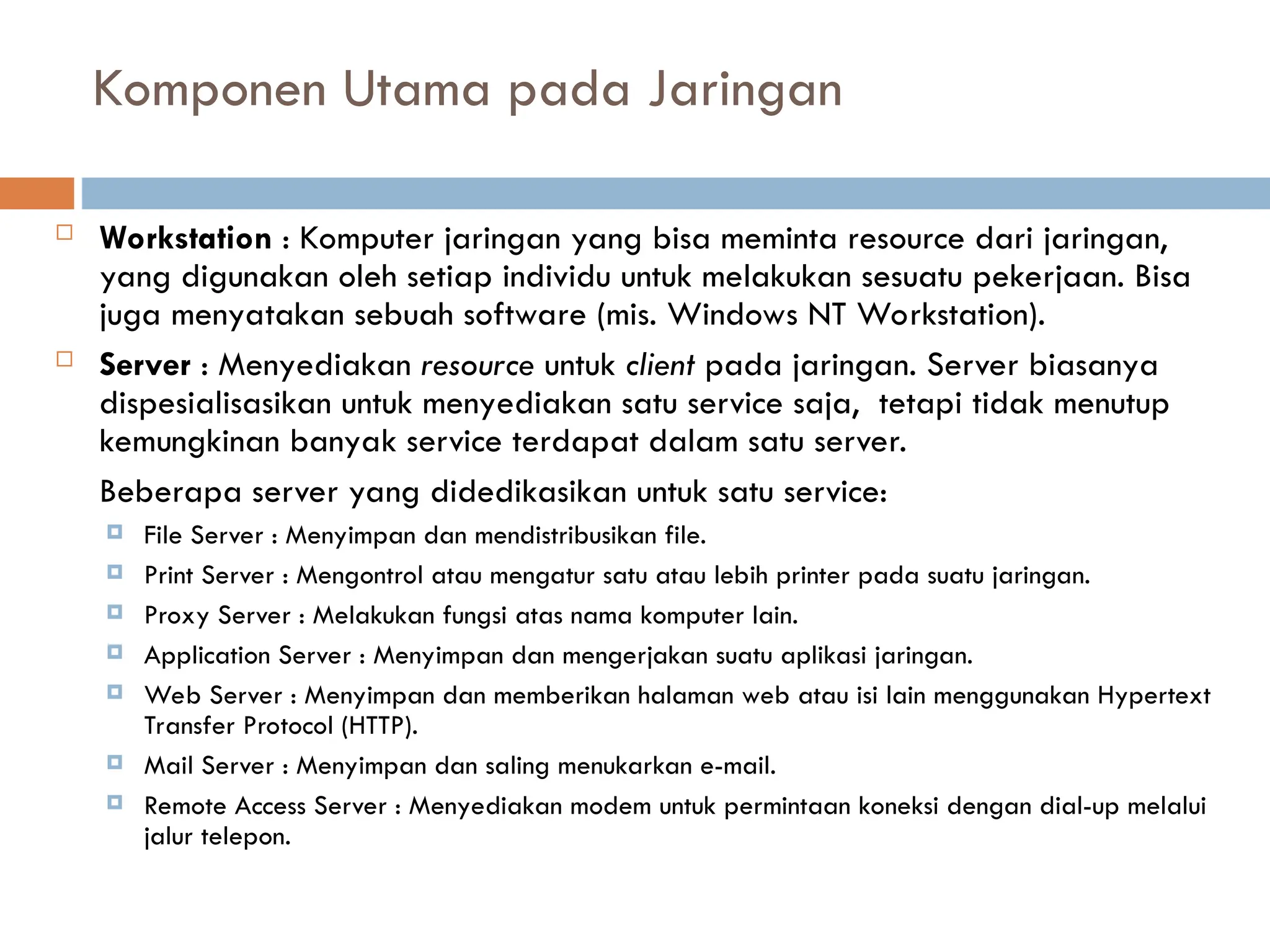 Topologi dan Jaringan Komputer kelas X SMK | PPT