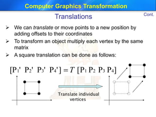 2 transformation computer graphics | PDF