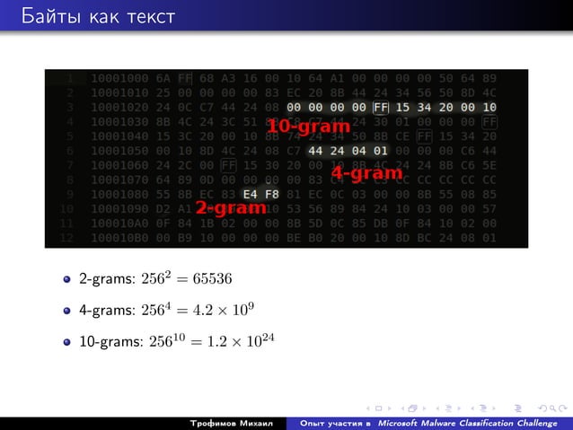 "Опыт участия в Microsoft Malware Classification Challenge" Михаил ...