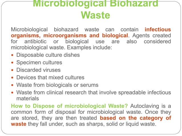 Types and strategies for decomposing of Biohazard Waste.pptx
