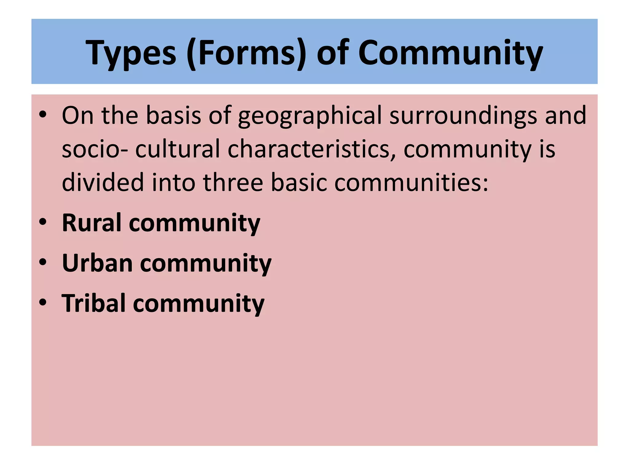 Types of community | PPTX