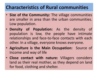 Rural Community Definition