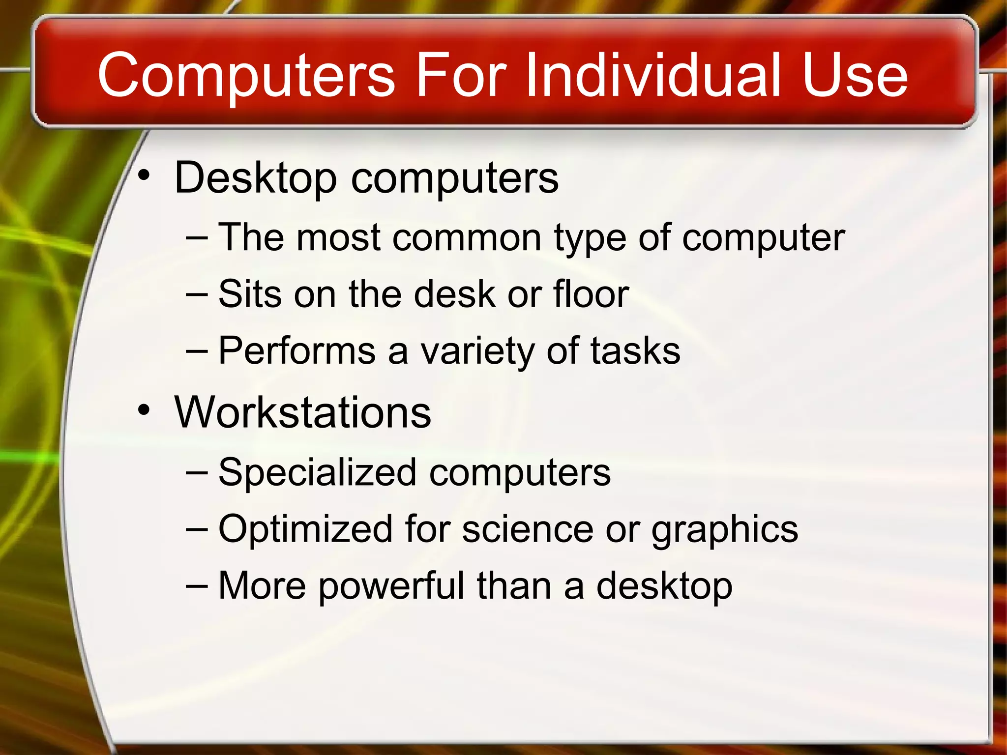 2 types of computers | PPT