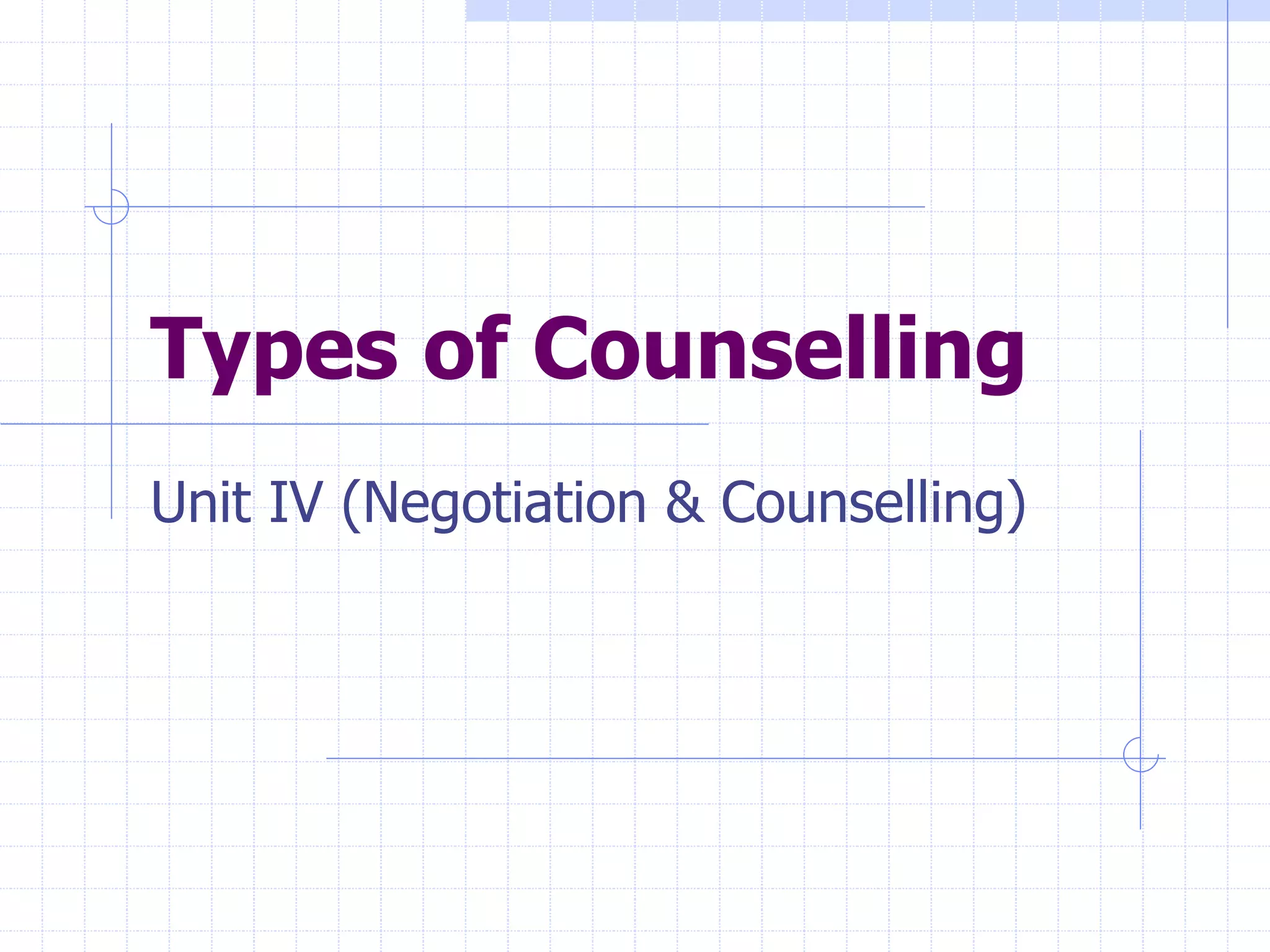 Types of counselling | PPTX