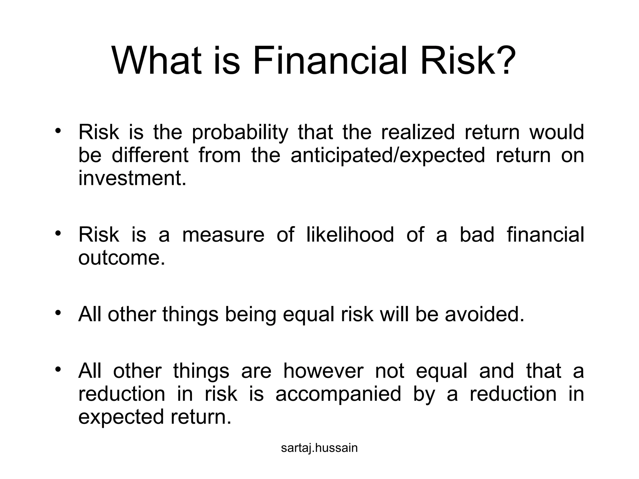 2. types of risks | PPT