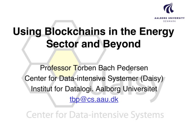 Using blockchains in the energy sector and beyond | PDF