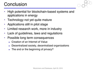 Using blockchains in the energy sector and beyond | PDF