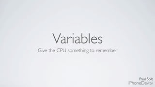 Variables and Types in Objective-C and C Programming | PPT