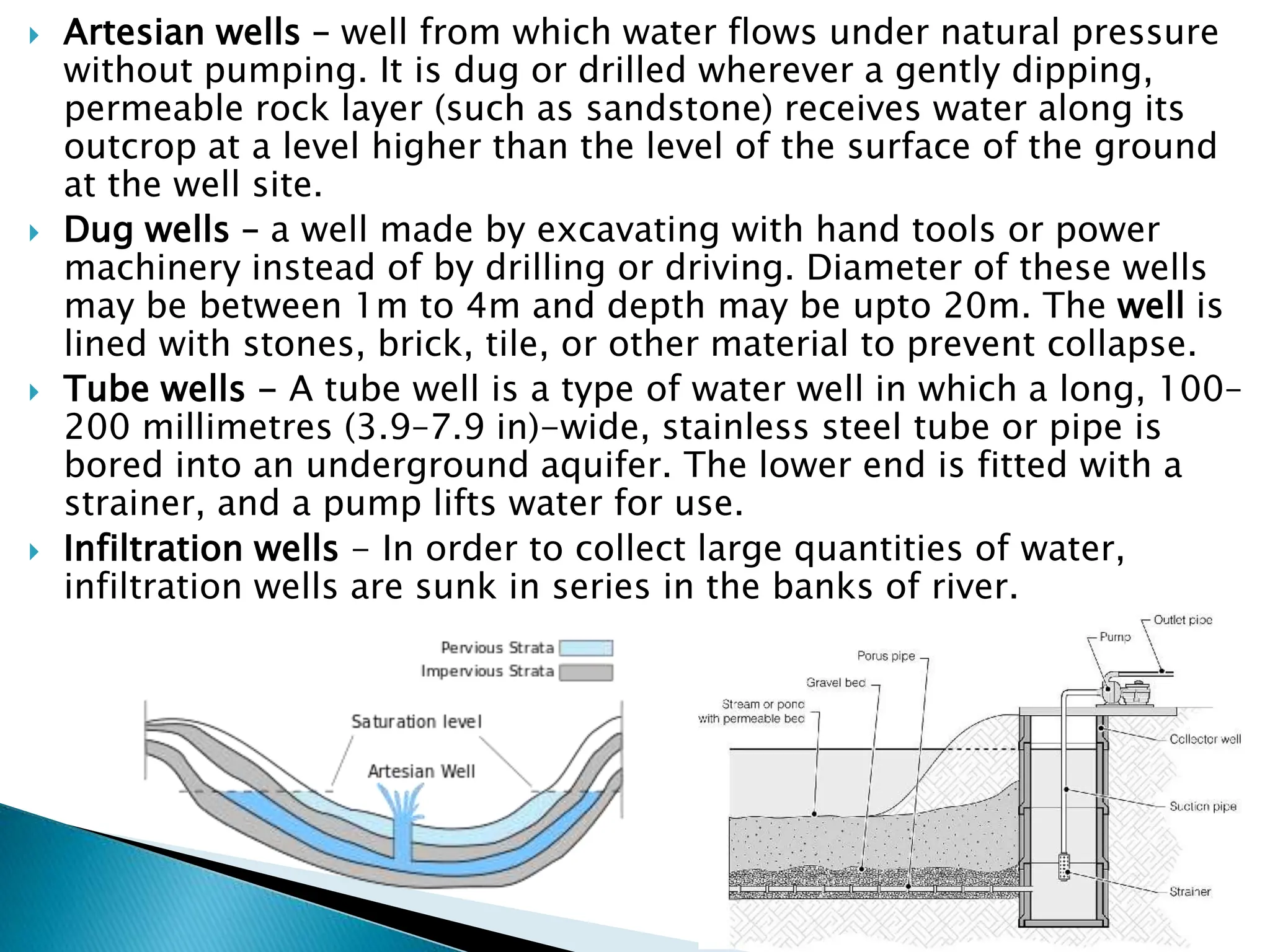 sources of water supply in cities - surface and groundwater sources | PPT