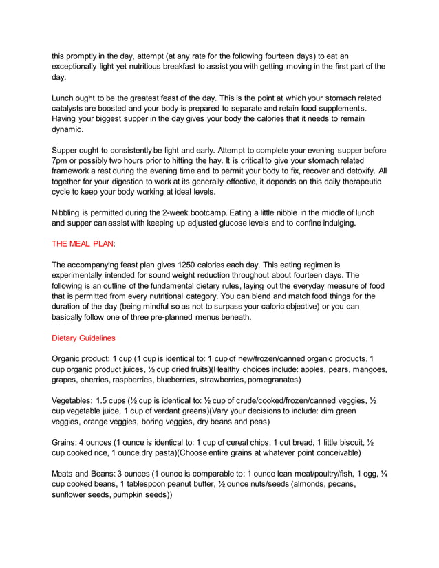 2 week diet and exercise program | PDF