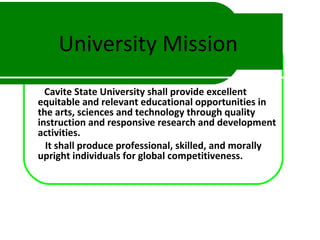 Welcome to Cavite State University | PPT