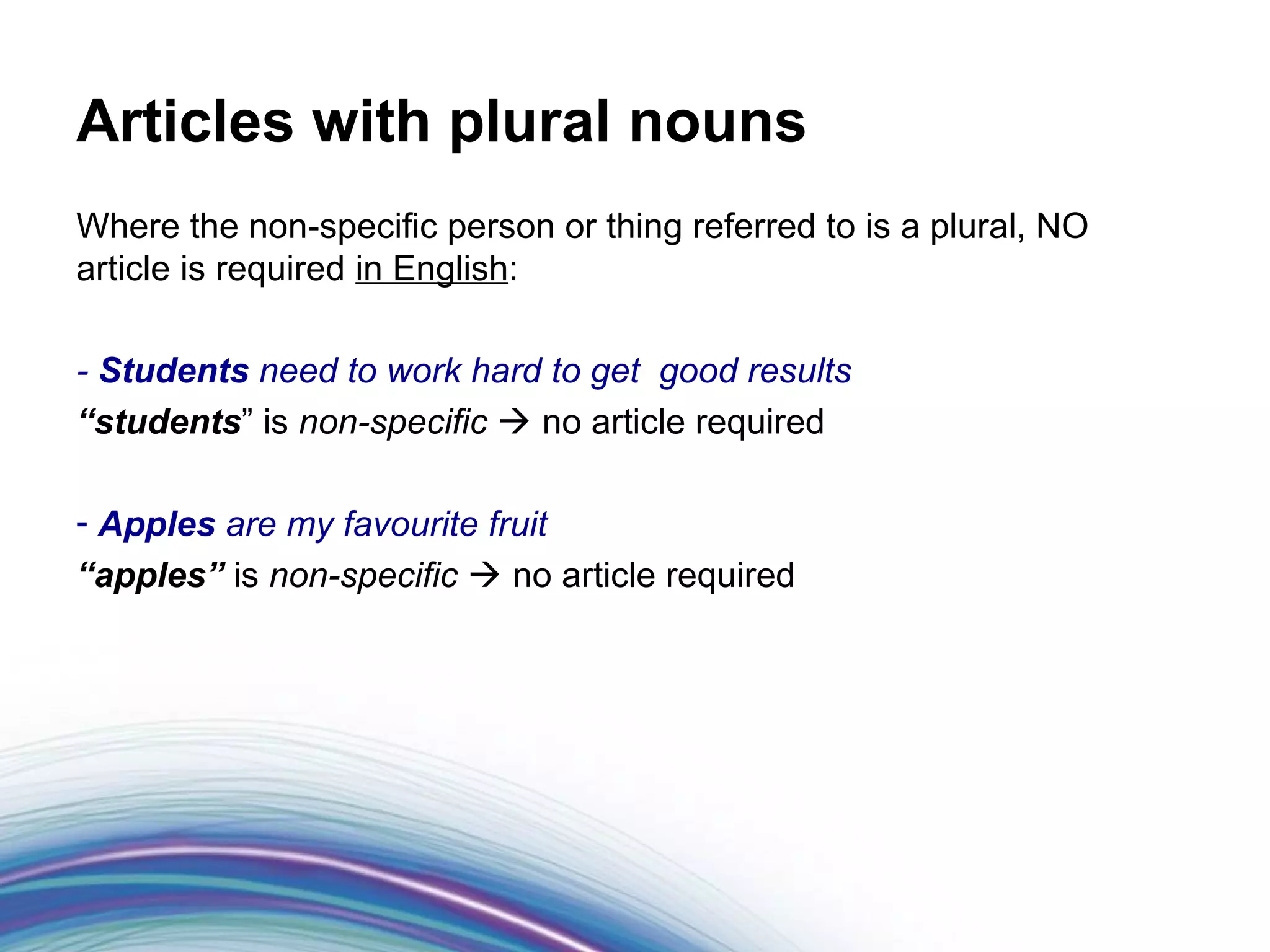 Foundations of Grammar 2: What are definite and indefinite articles? | PPT