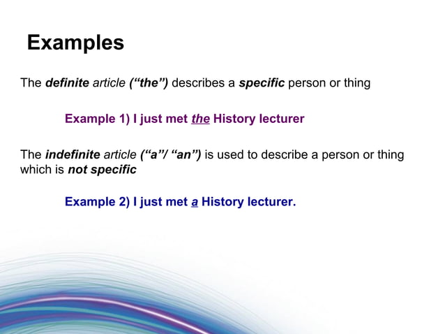 Foundations of Grammar 2: What are definite and indefinite articles? | PPT