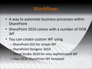 2 workflows, search, disaster recovery | PPT