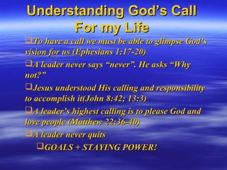 Your Call and Vision | PPT